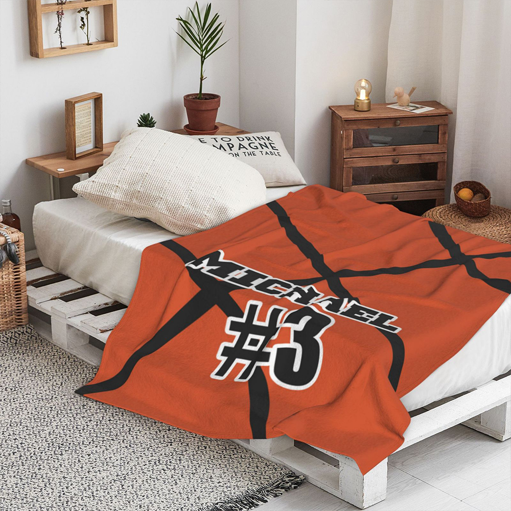 Personalized Basketball Fleece Blanket Soft with Name and Number ...
