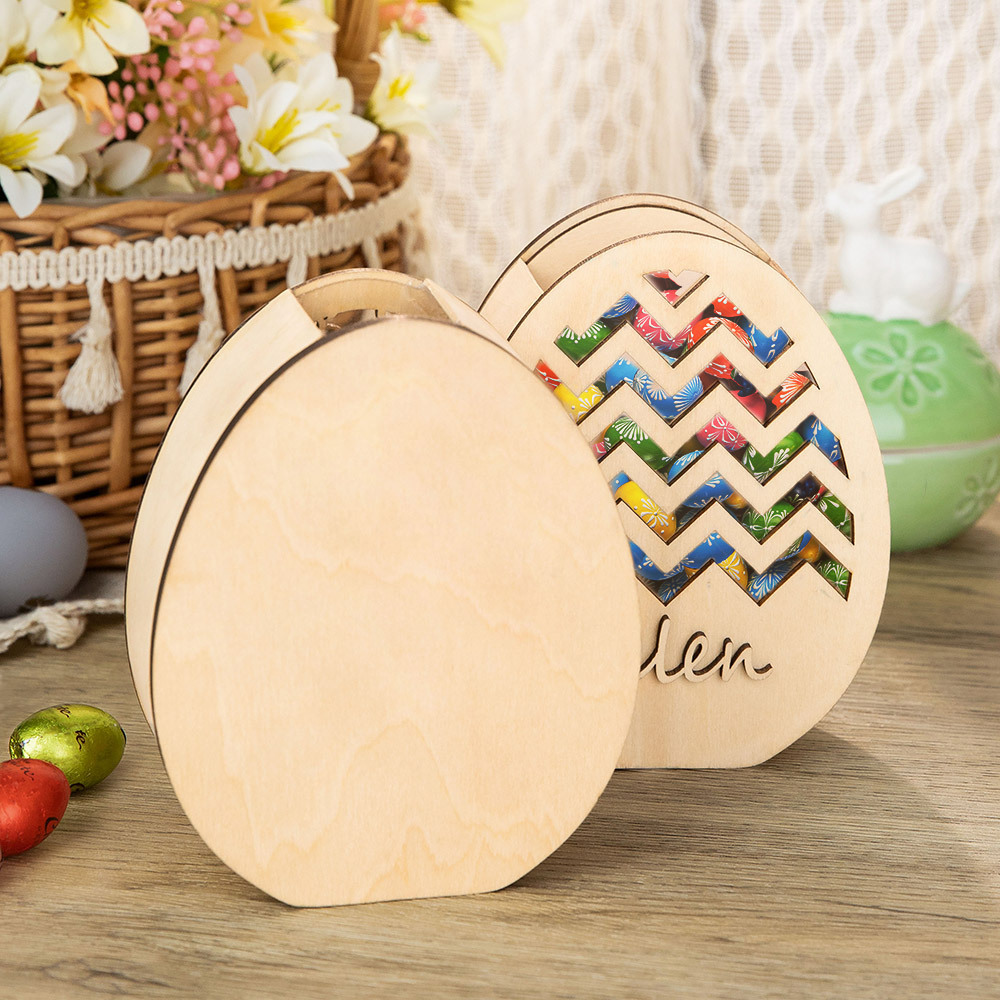 Personalized Easter Egg Chocolate Candy Holder Drop Box with Name ...