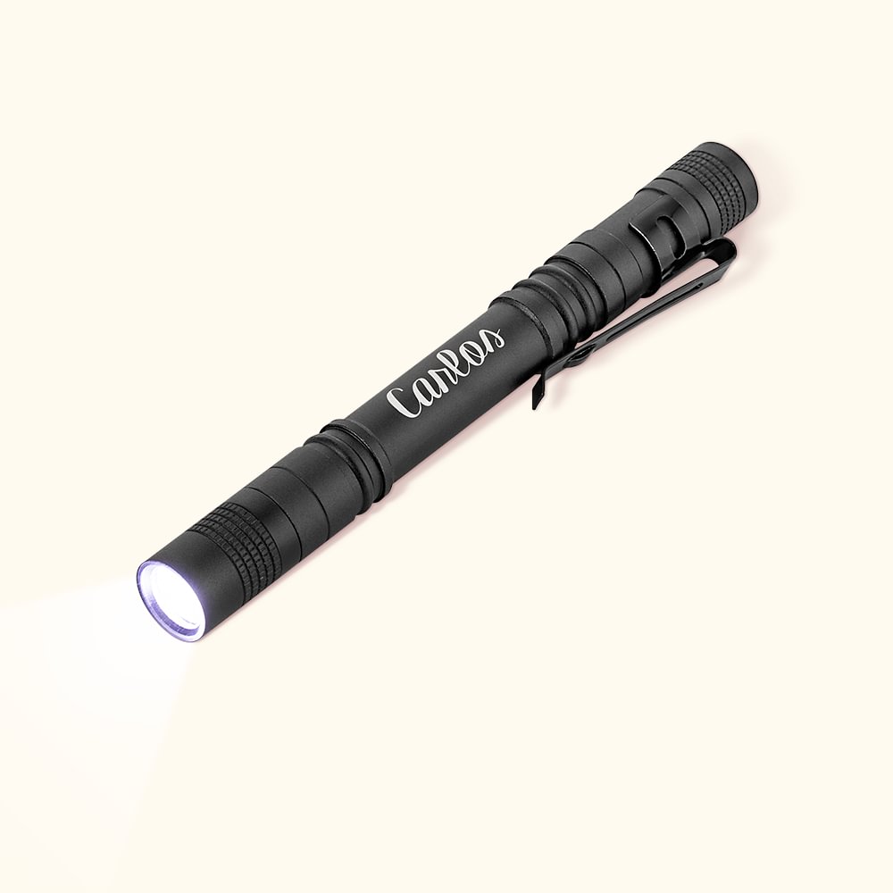 Personalized Metal LED Penlight with Name Waterproof Reusable First Aid ...