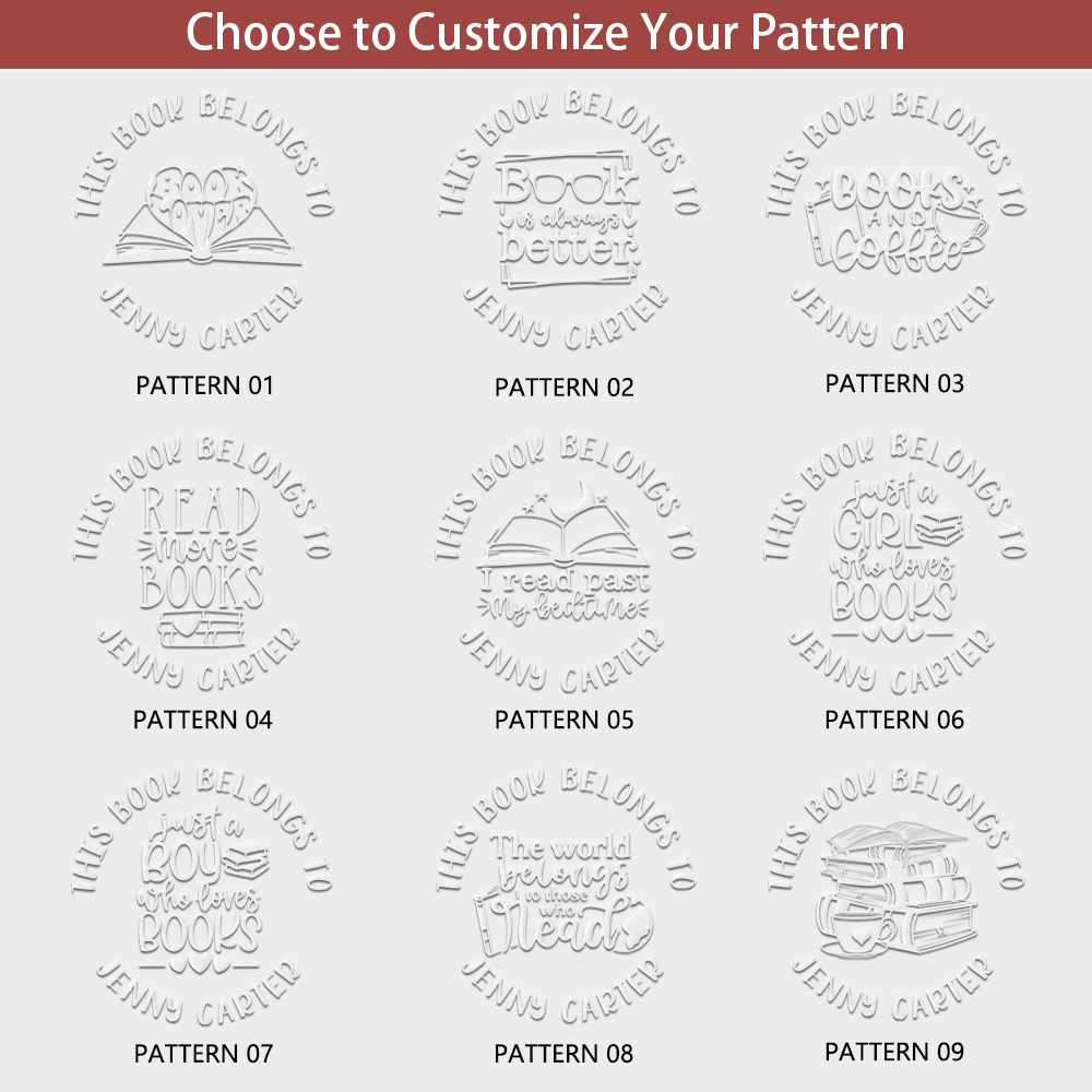 Custom Embosser Stamp Books Belong To - CALLIE