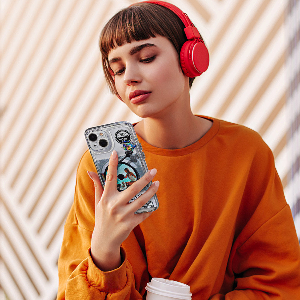 Personalized Photo Vinyl Record Phone Case for iPhone with 2 ...