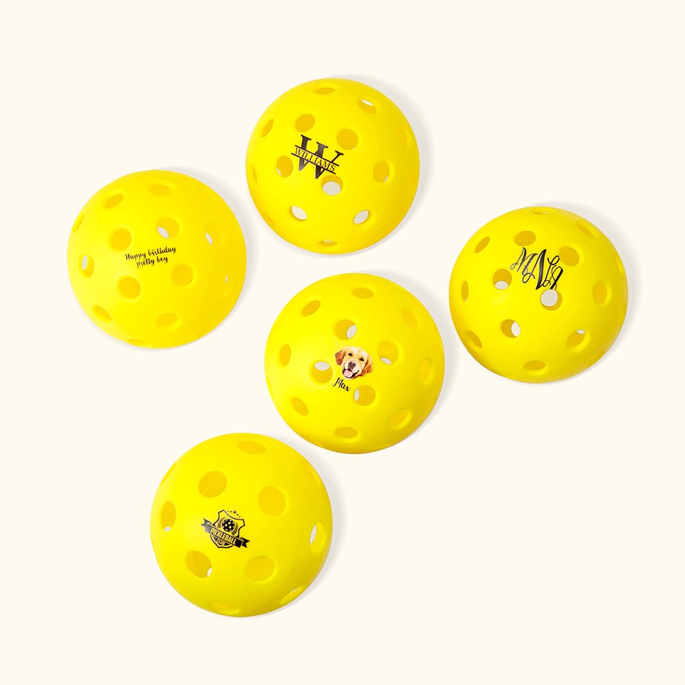 Personalized 40 Holes Pickleball with Name Photo and Logo Birthday ...