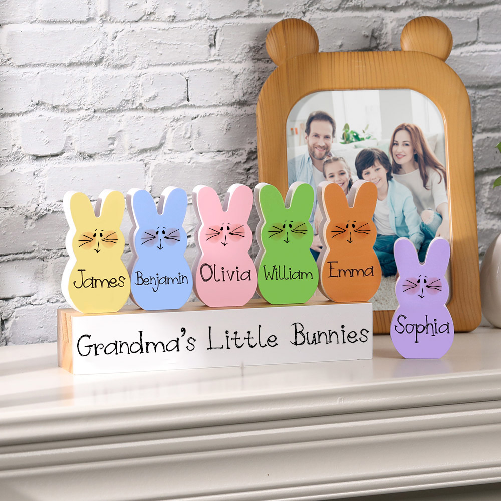 Personalized Bunny Name Wood & Pvc Easter Decoration Set - CALLIE
