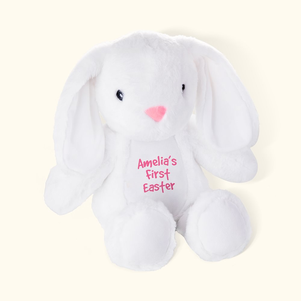 Personalised First Easter Plush Bunny Toy with Name Easter Baby Shower ...