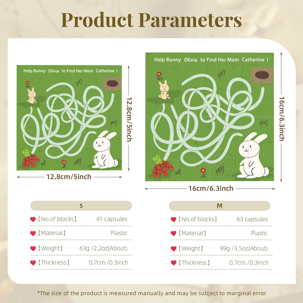Personalized Rabbit Find Mom Matching Block Puzzles with Name ...