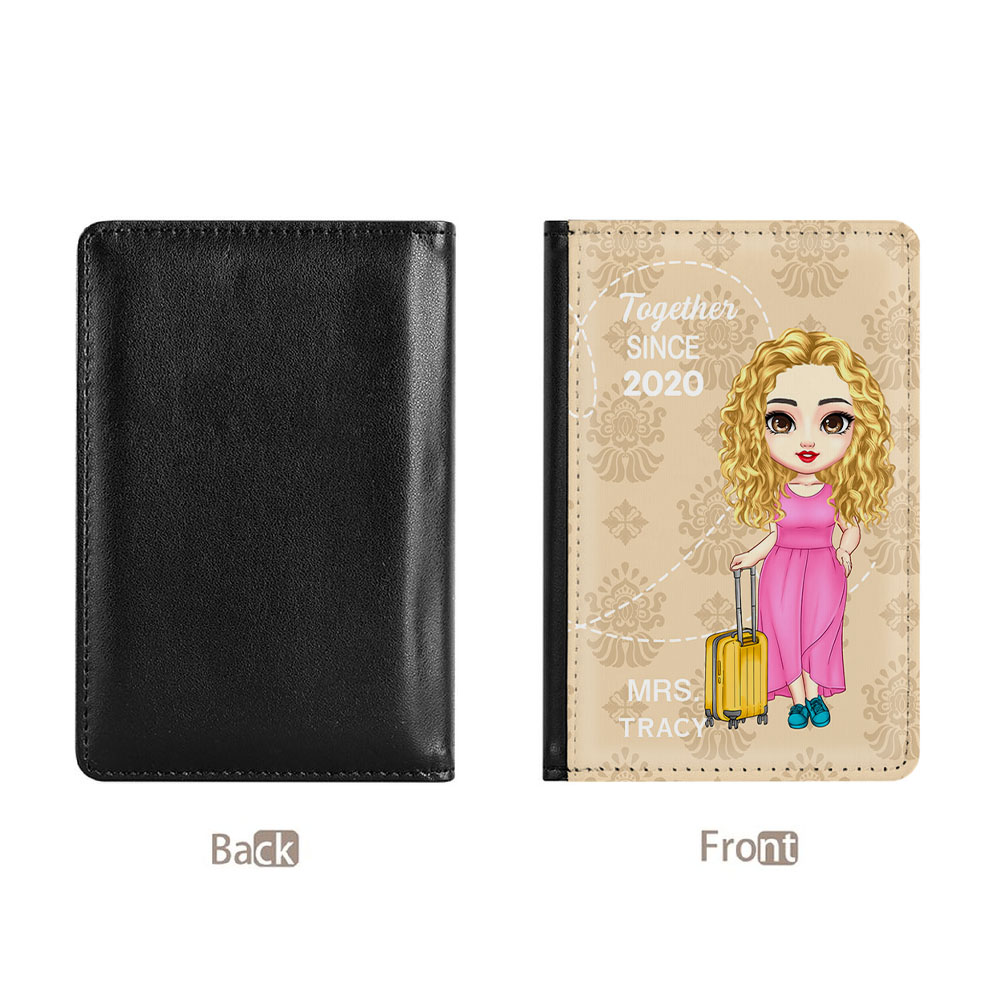 Personalized Multicolor Together Since Passport Cover with Name ...