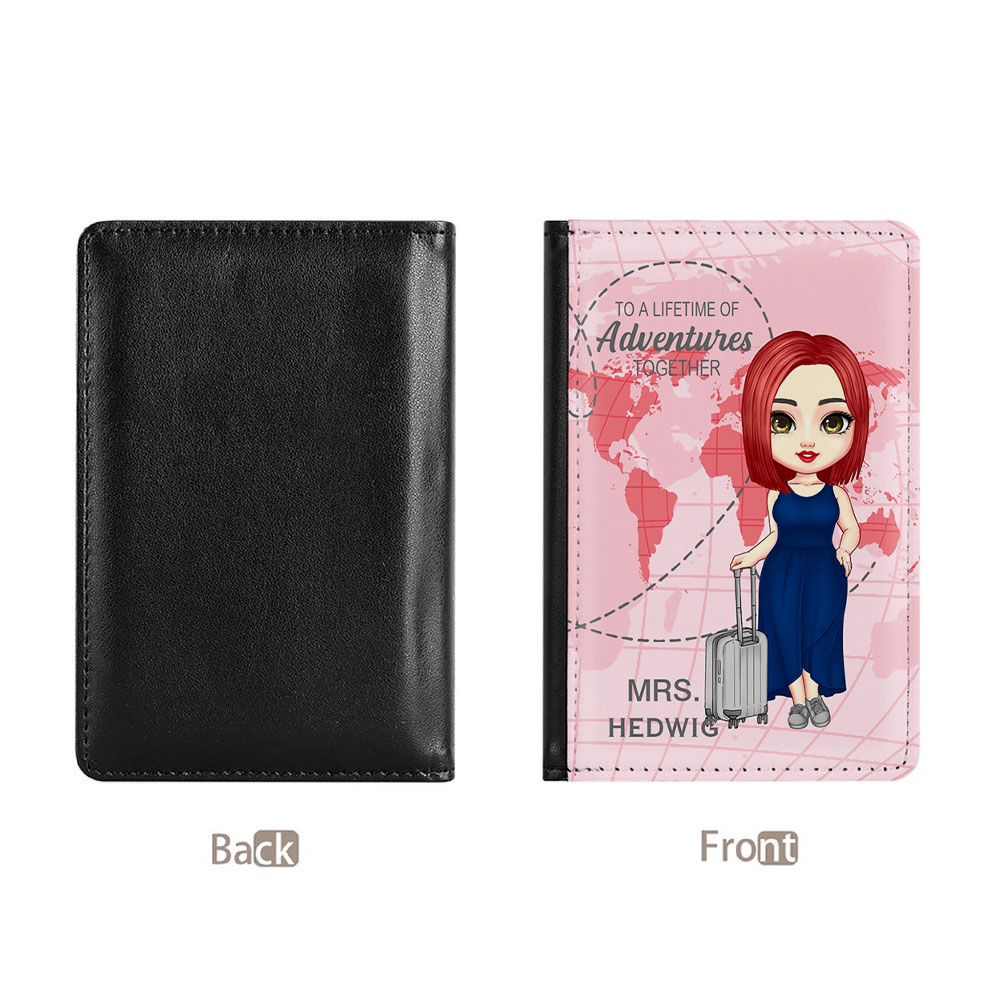 Personalized A Lifetime Of Adventures Cartoon Character Passport Cover ...