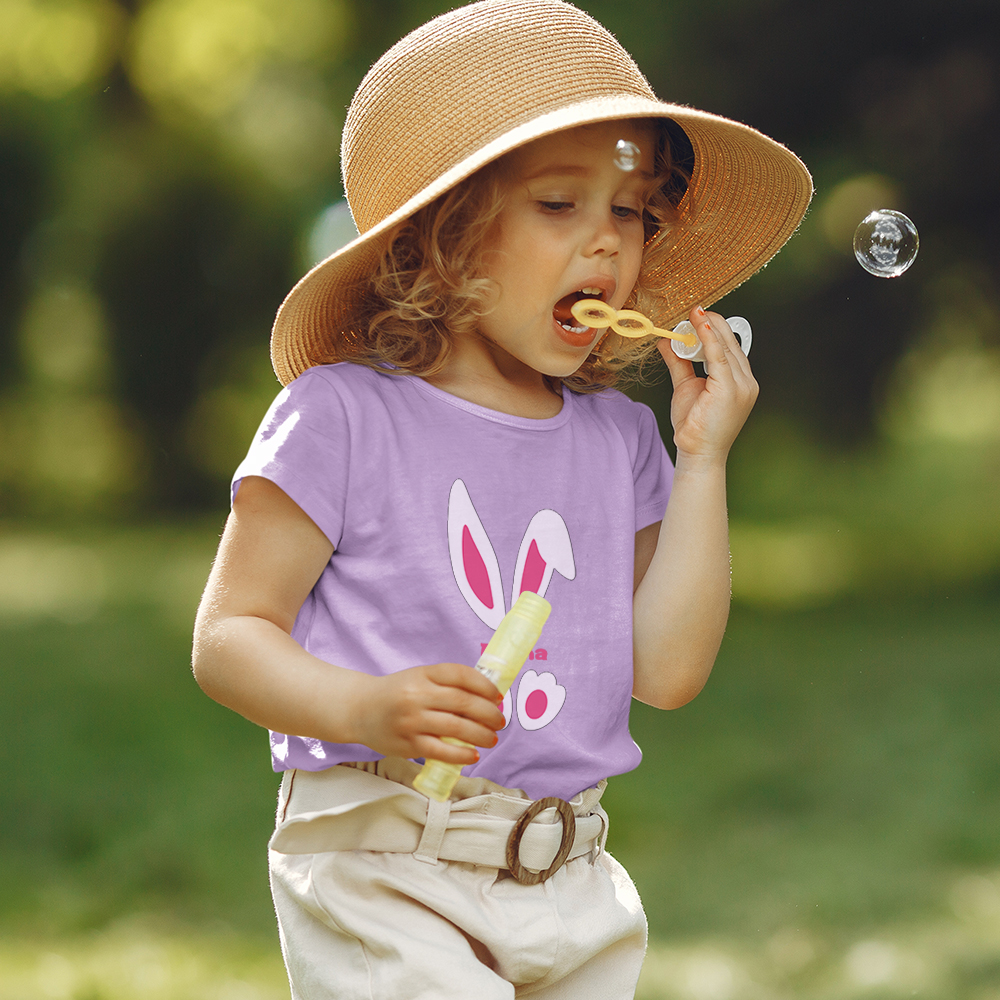 Personalized kid shirt with 100% Cotton Multi Colors Bunny Ears T-Shirt ...