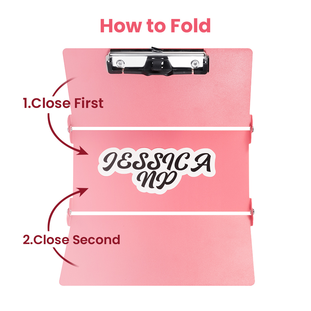 Personalized 3 Layers Foldable Portable Nursing Clipboard with Name and ...