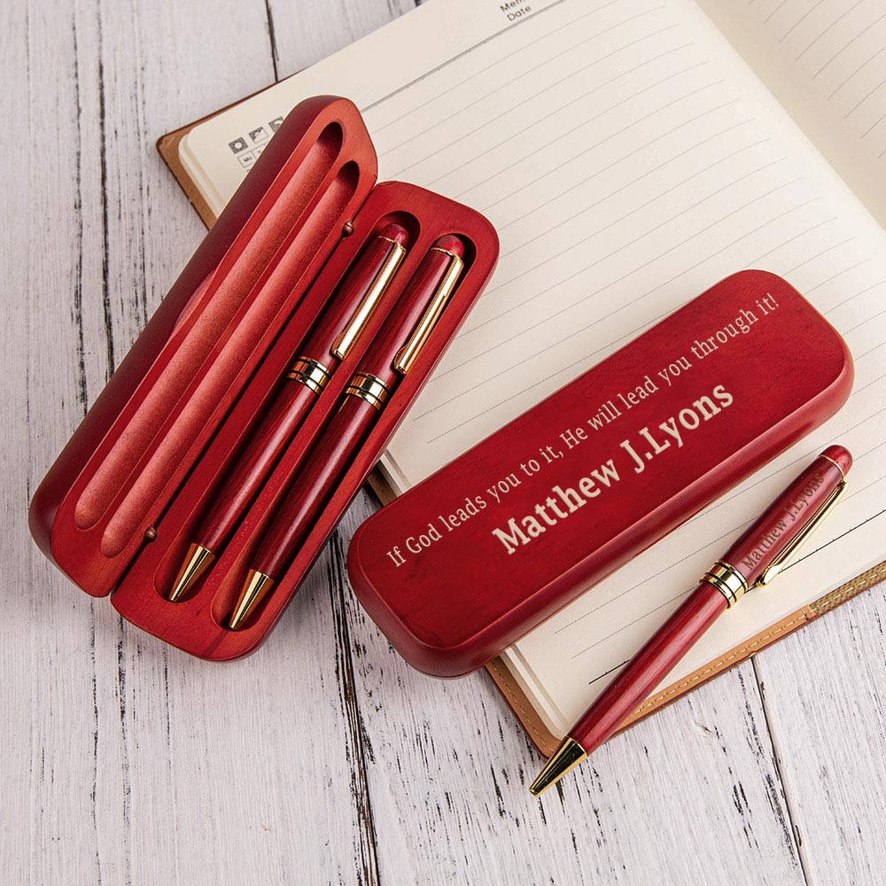 Personalised Engraved Famous Saying Pen Sets with Engraved Name ...