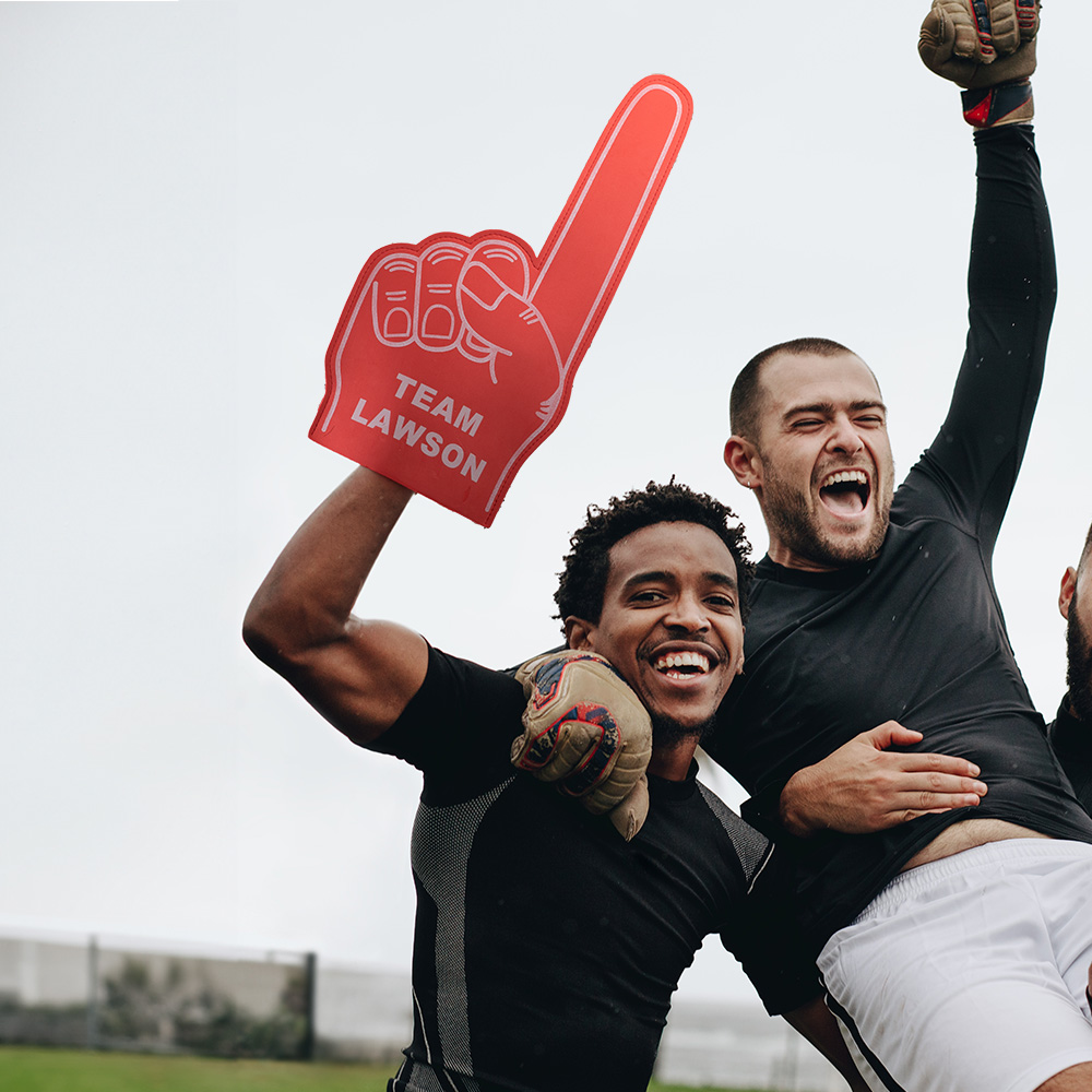 Personalized Multi-color 18inch Foam Finger with Text Sporting Events ...