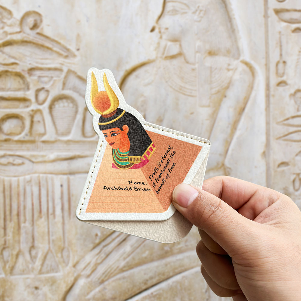 Personalized Ancient Egyptian Gods Leather Bookmark with Name & Text ...