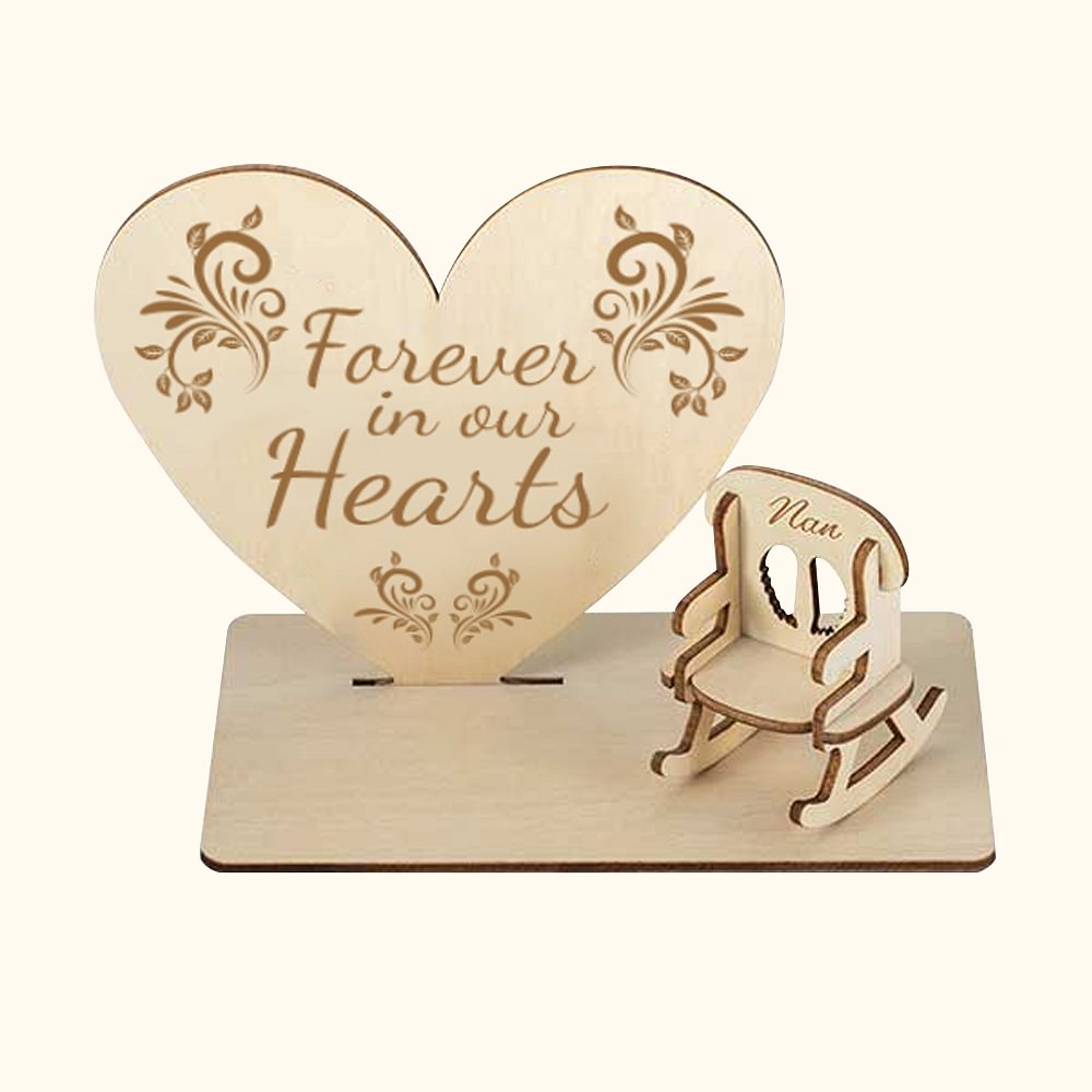 Personalized Forever in Our Hearts Heart-Shaped Table Plaque with ...