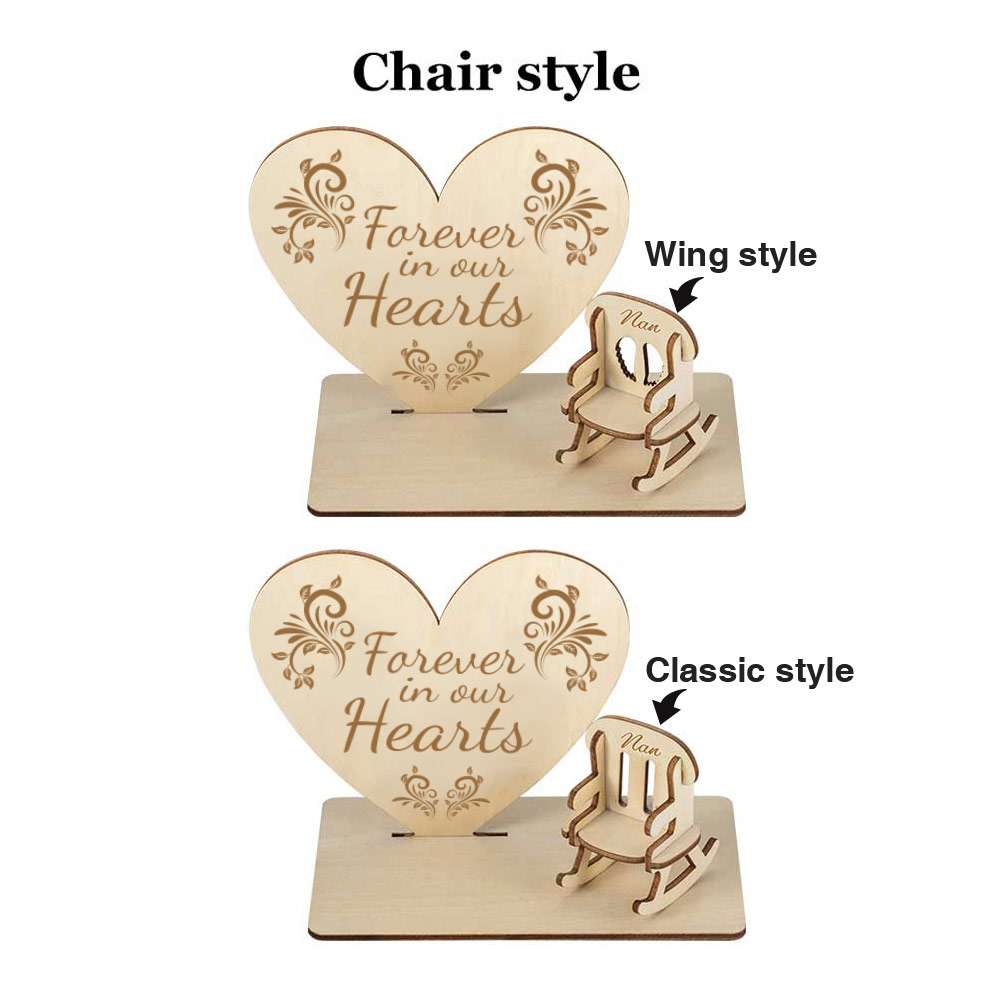 Personalized Forever in Our Hearts Heart-Shaped Table Plaque with ...