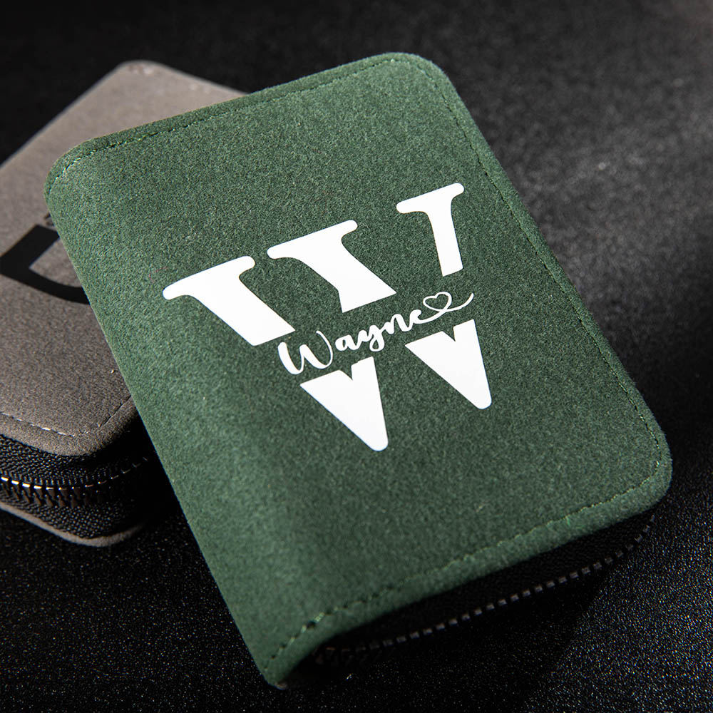 Personalized Compact Alcantara Card Holder with 18 Card Slots Name ...
