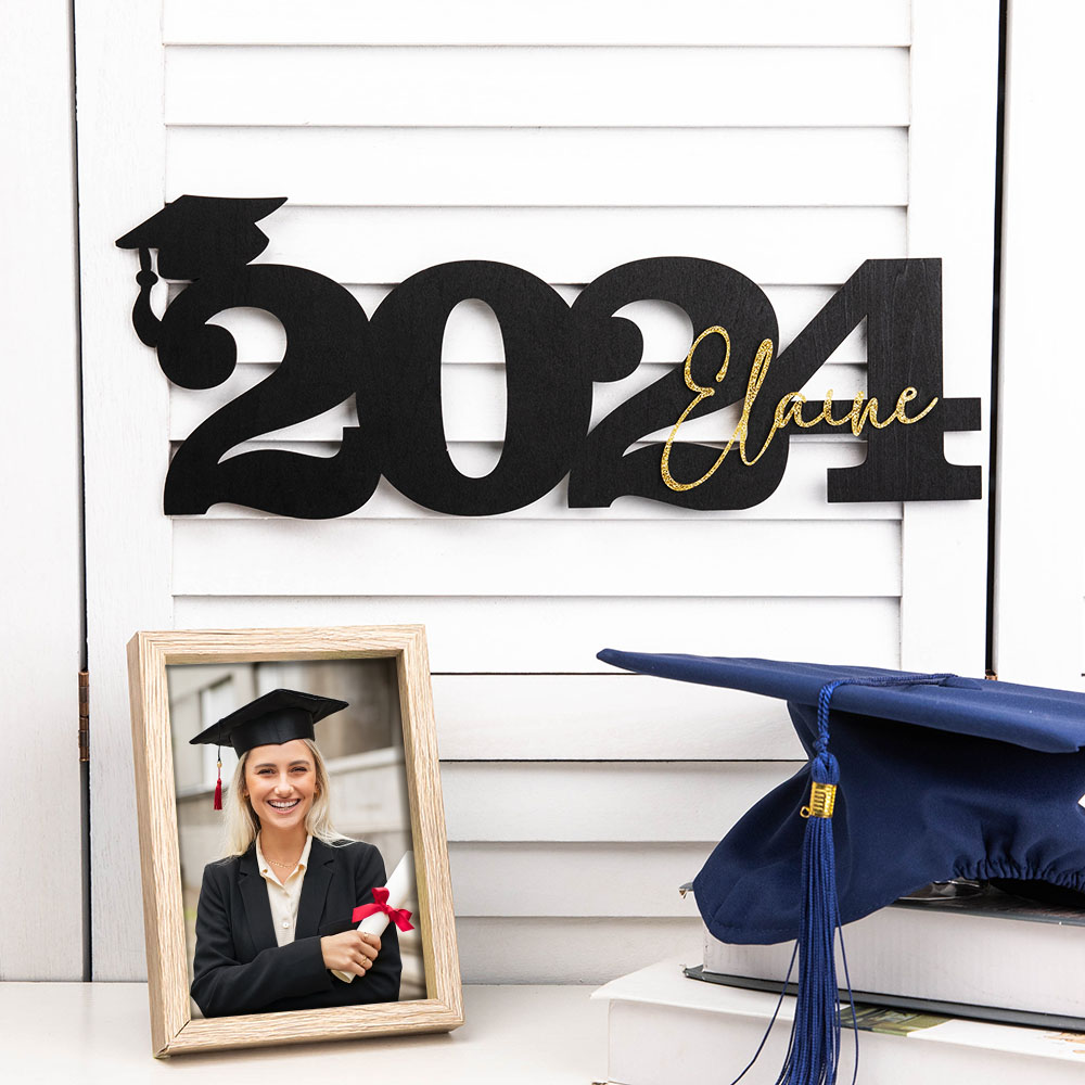 Personalized Class of 2025 Wood Name Sign Graduation Party Decor Photo ...