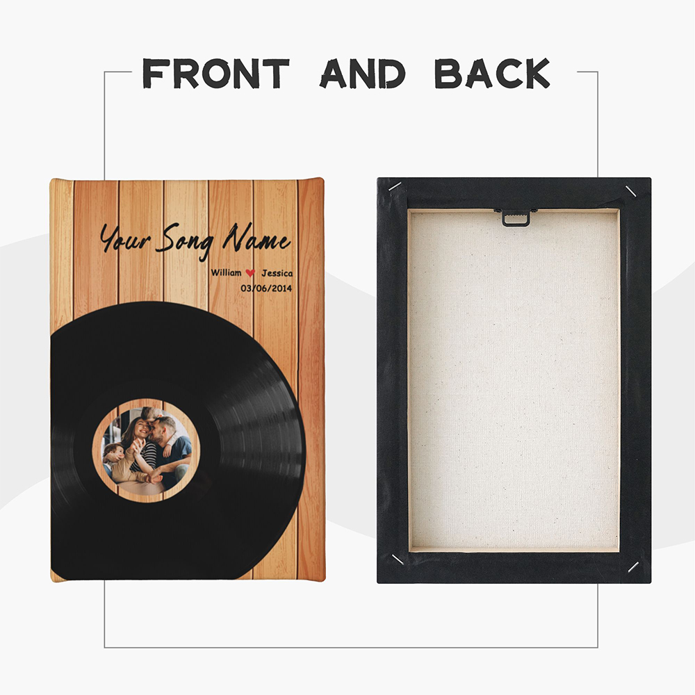 Personalized Vinyl Record Disk Frameless Painting with Name and Photo ...
