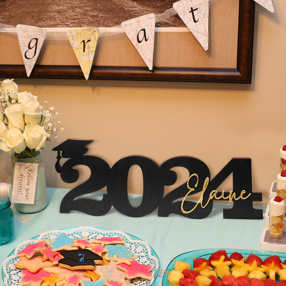 Personalized Class of 2025 Wood Name Sign Graduation Party Decor Photo ...