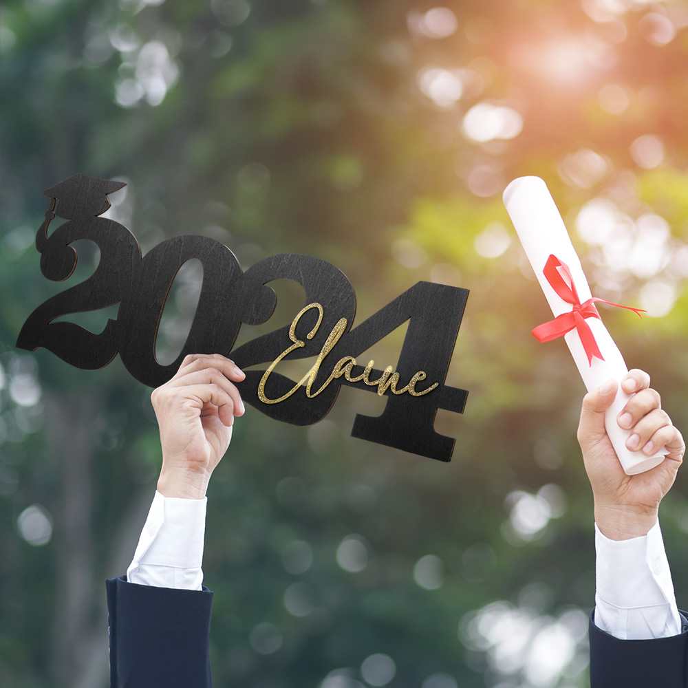 Personalized Class of 2024 Wood Name Sign Graduation Party Decor Photo ...
