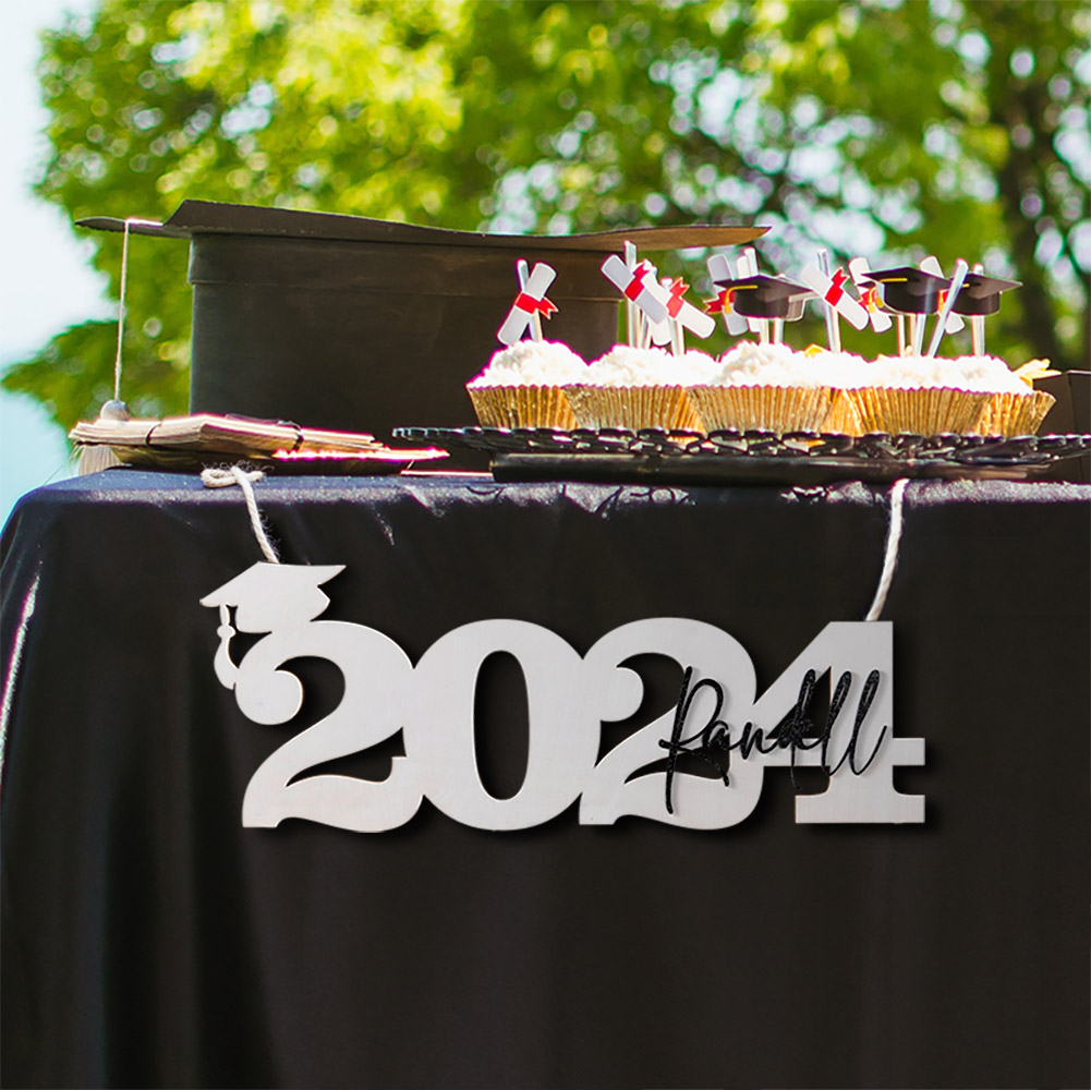 Personalized Class of 2024 Wood Name Sign Graduation Party Decor Photo ...