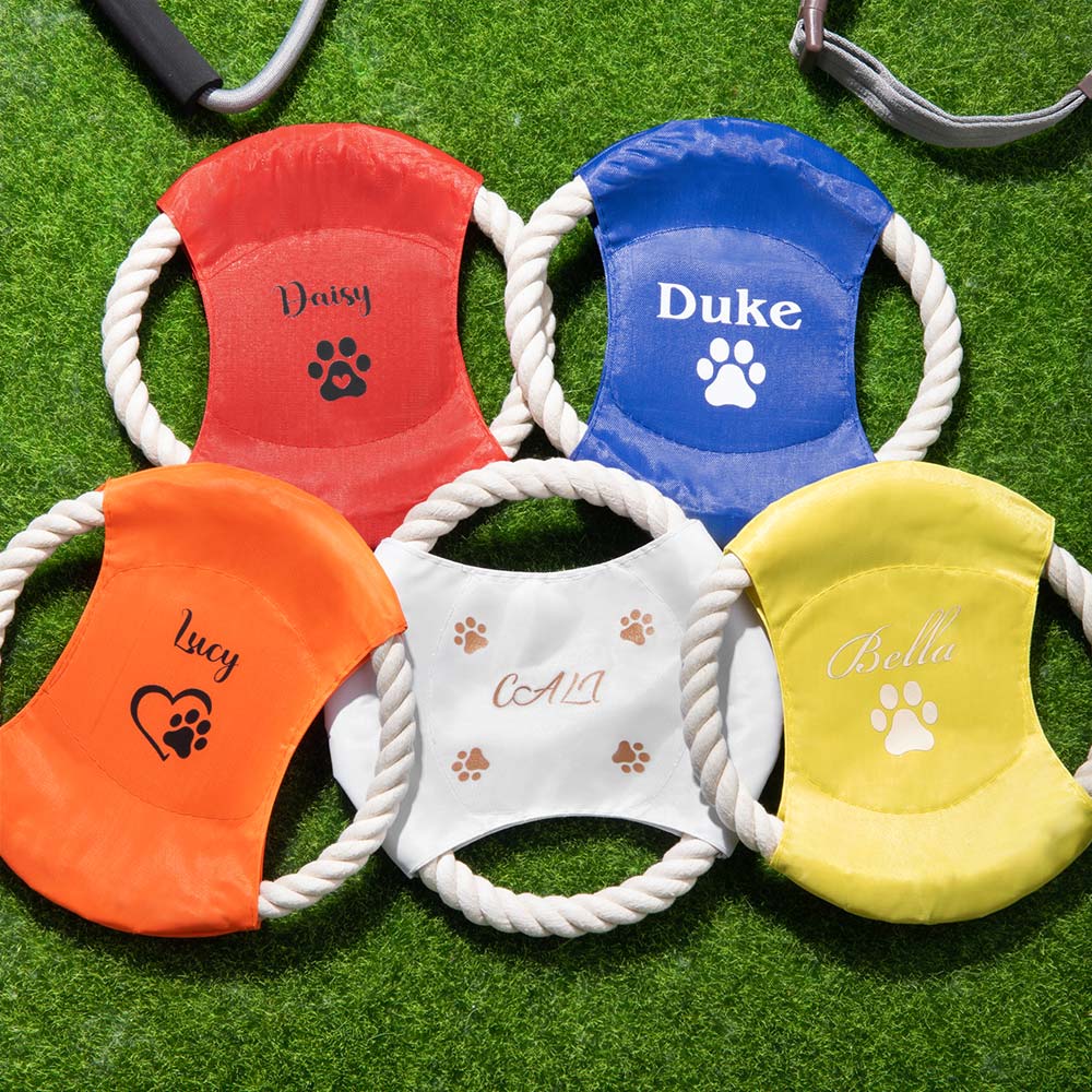 Personalized Cute Dog Paw Print Pattern Waterproof Dog Flying Disc ...