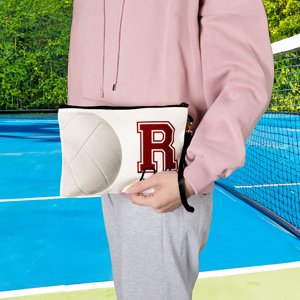 Personalized Volleyball Name Cosmetics Bag with Wrist Strap Birthday ...