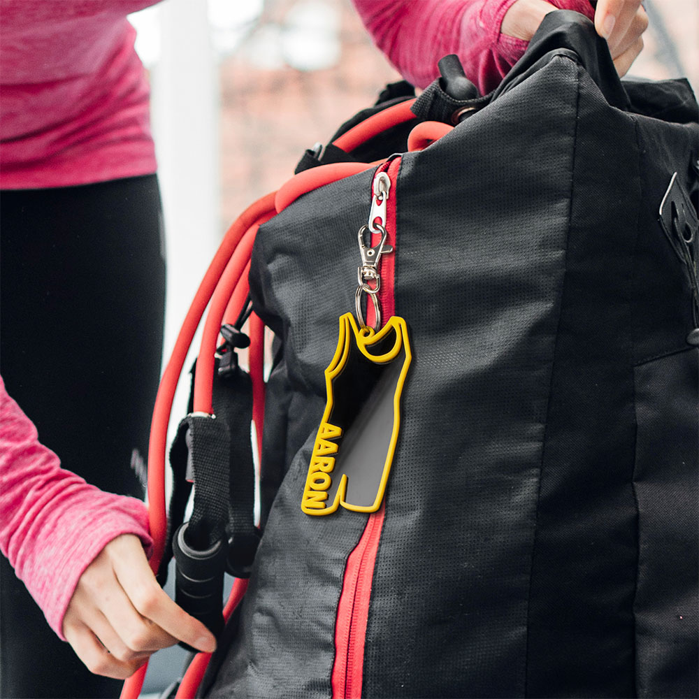 Personalized Wrestling Singlet Design Sport Bag Tag Keychain with Name ...