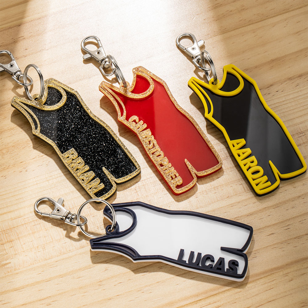 Personalized Wrestling Singlet Design Sport Bag Tag Keychain with Name ...