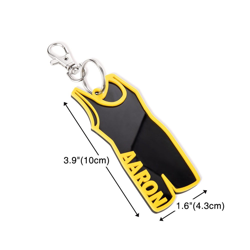 Personalized Wrestling Singlet Design Sport Bag Tag Keychain with Name ...