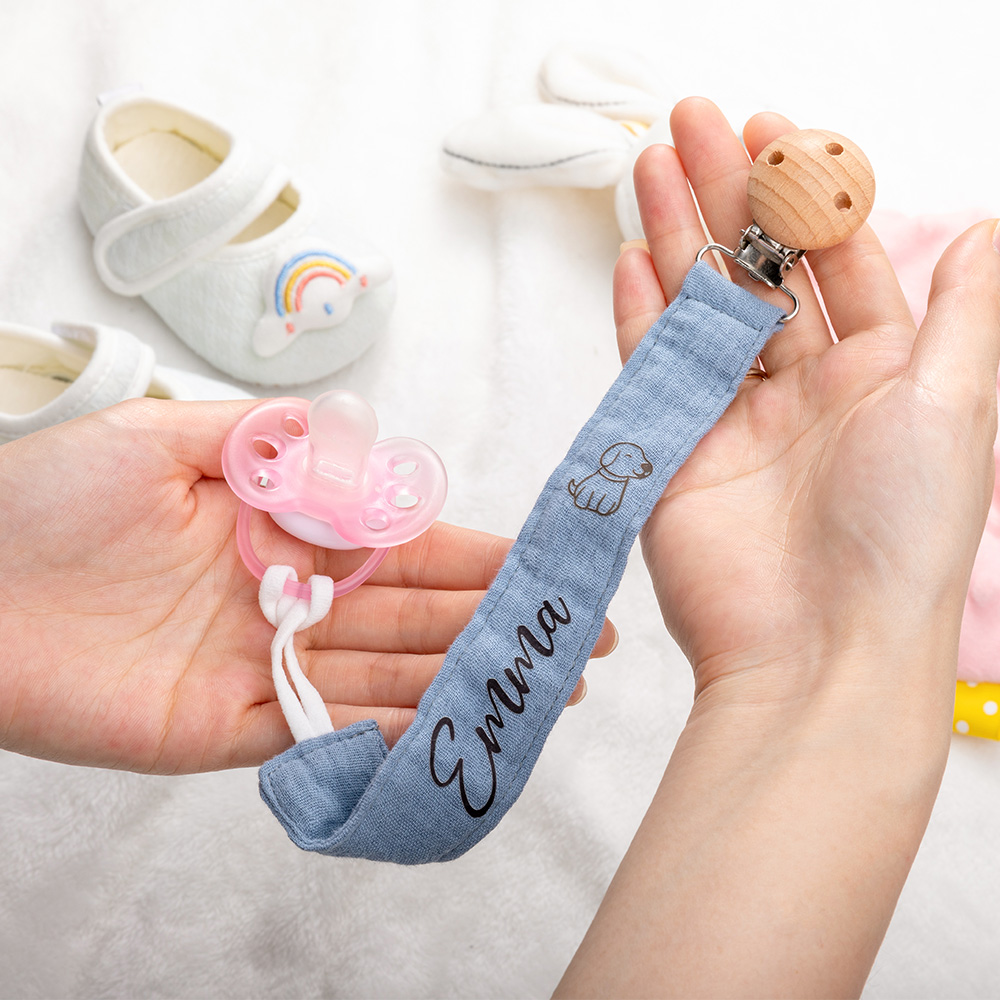 Personalized Cute Animal Pacifier Strap Clip with Name Birthday Baby ...