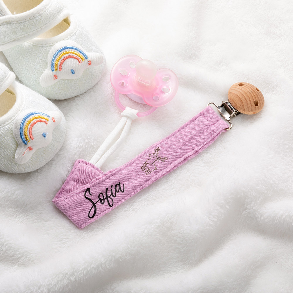 Personalized Cute Animal Pacifier Strap Clip with Name Birthday Baby ...