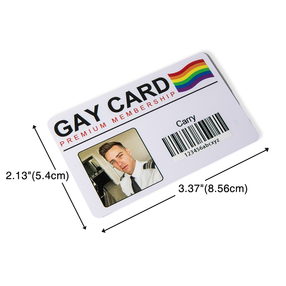 Personalized Premium Membership Photo Gay Identity Card with Name and Gift Bag Rainbow Community ...
