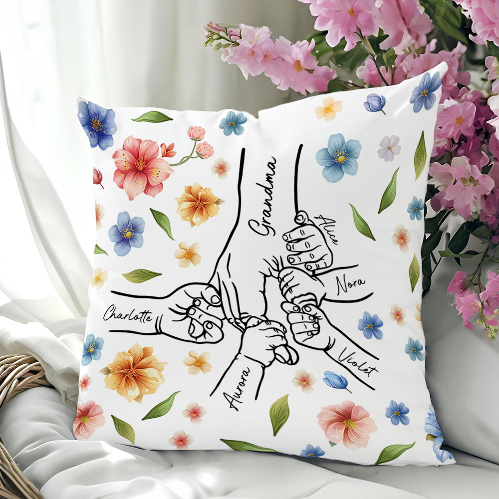 Personalized Pillow Cover with Hand in Hand |Callie - CALLIE