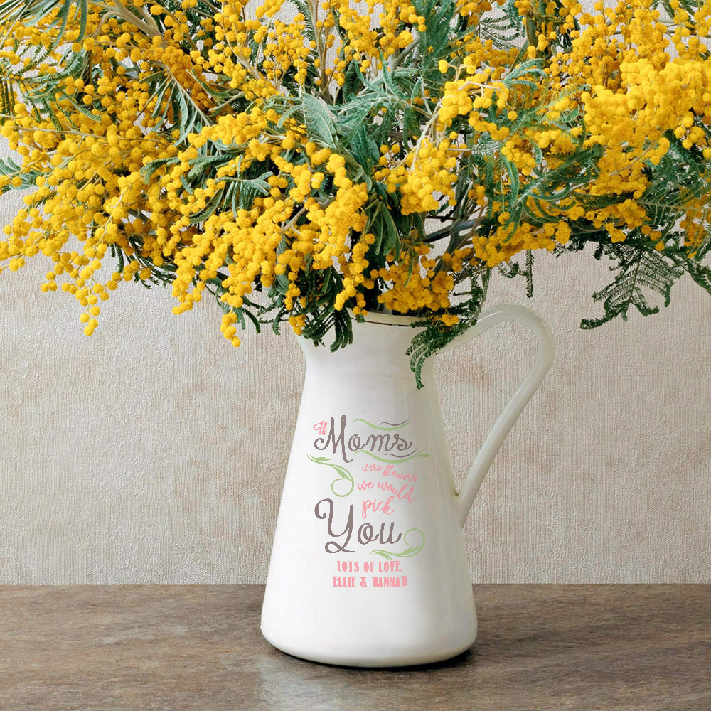 Personalized If Mom Were Flowers We Would Pink You Ceramic Flower Vase ...