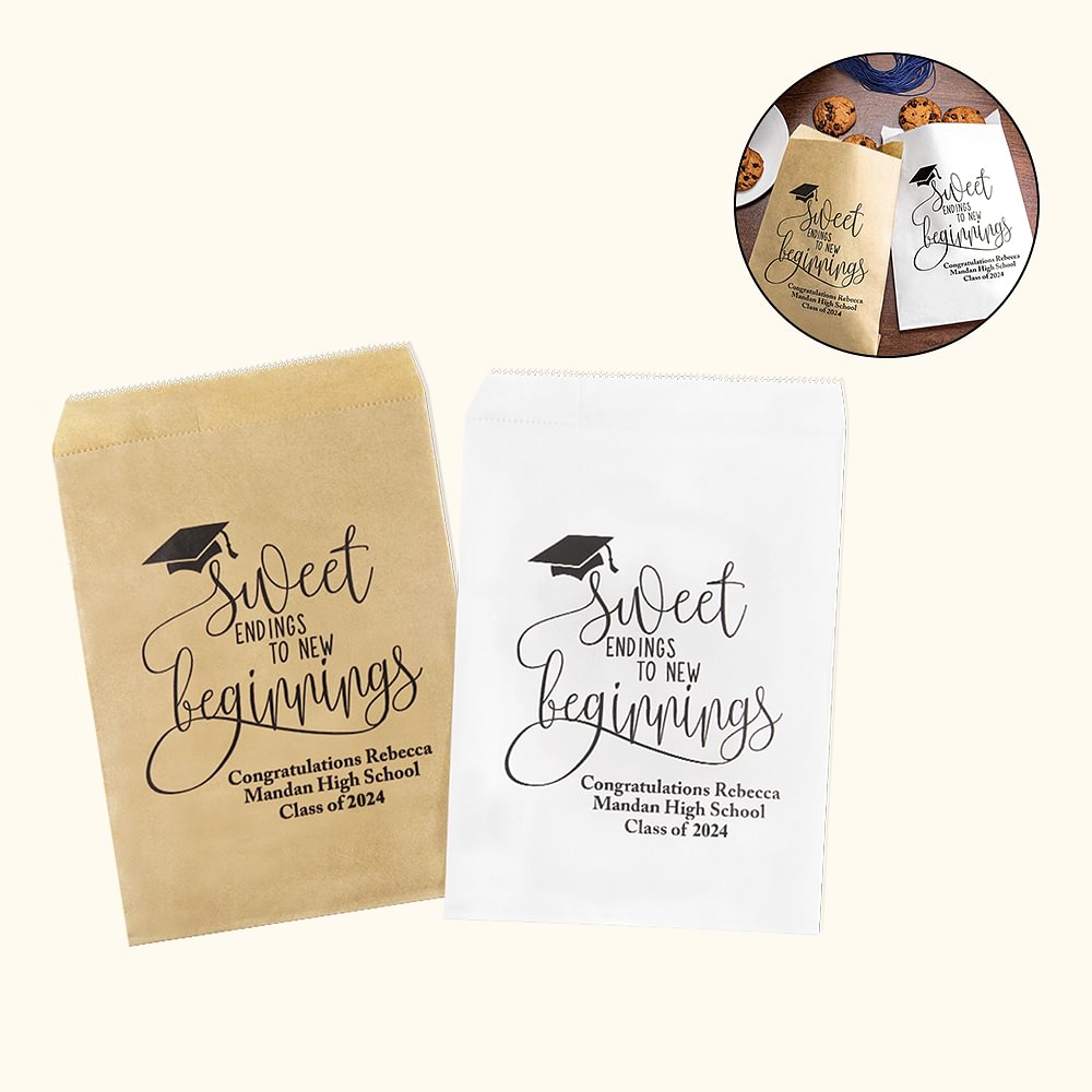 Personalized Food-grade Cookie Candy Treat Bags Set of 20 Class of 2024 ...