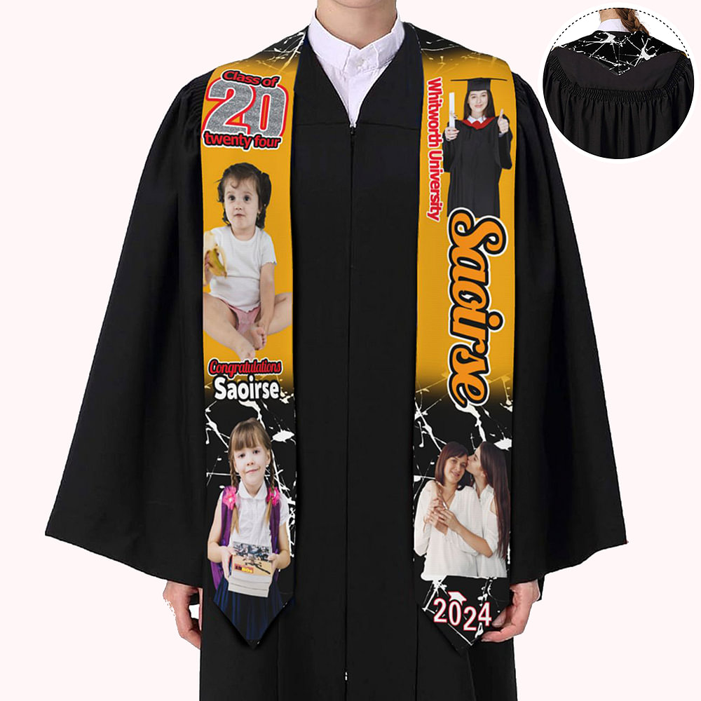 Etole de graduation personnalisée avec photo multicolore et texte Class ...