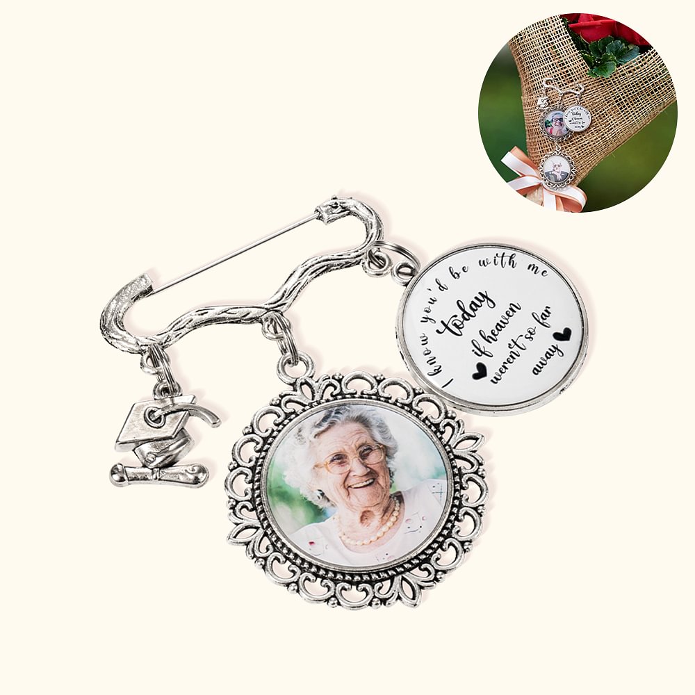 Personalized Antique Graduation Cap Memorial Tassel Brooch Pin with 1-6 ...