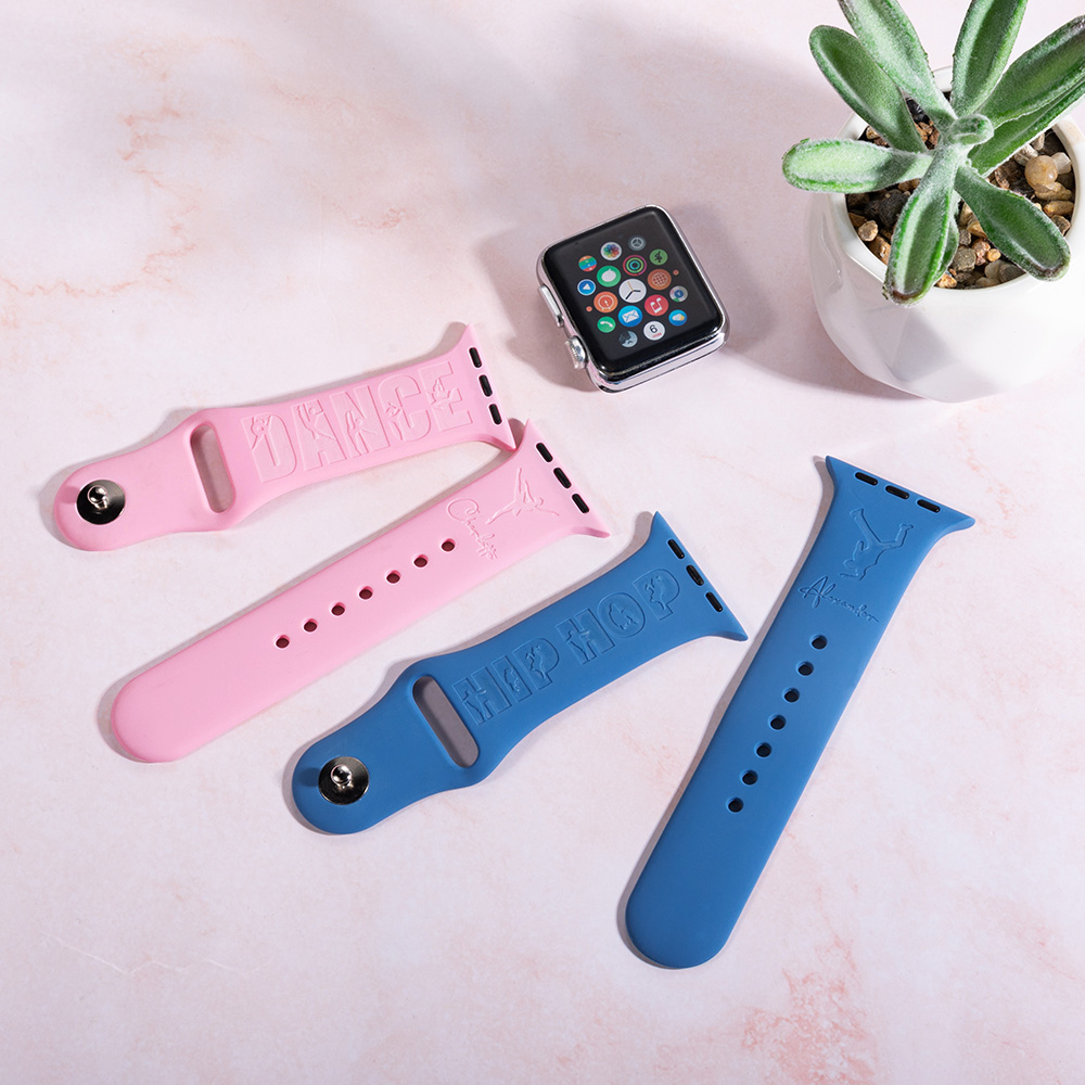 Personalized Engraved Dancer Silicone Watch Band for Apple Fitbit ...