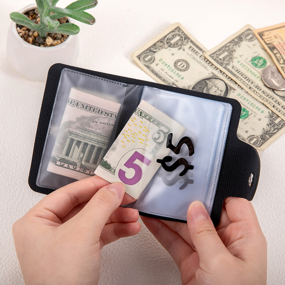 Personalized Leather Mini Saving Challenge Book Cash Stuffing with Name ...