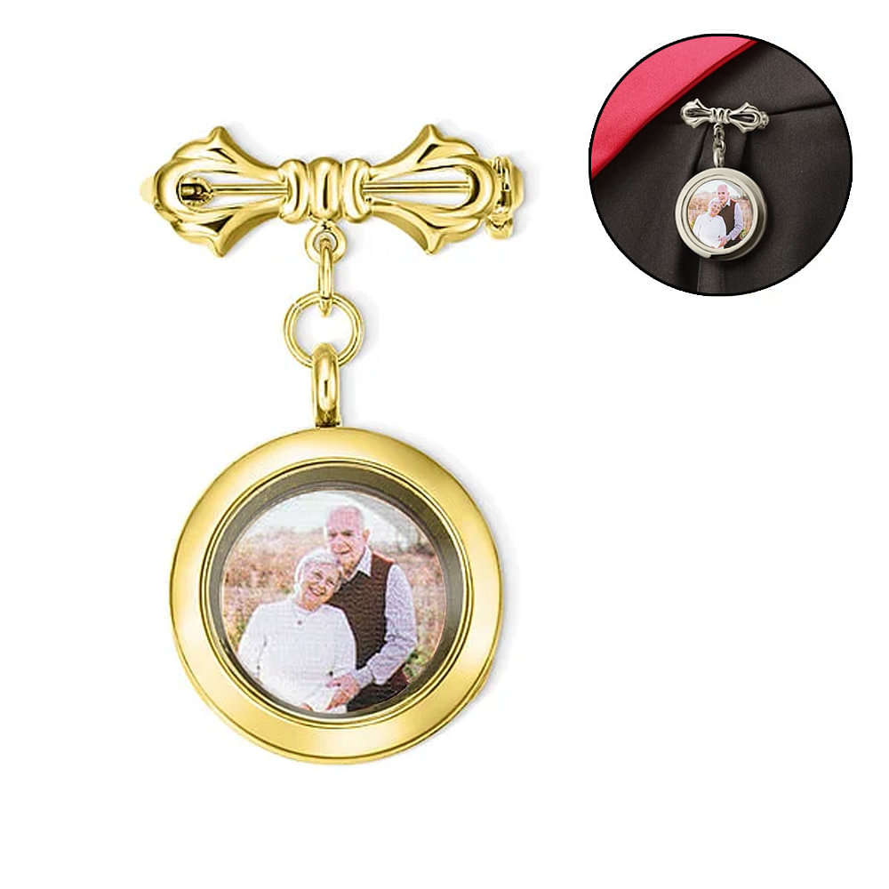 Personalized Photo Lapel Pin Bouquet Charm Memoriral Graduation Gift ...