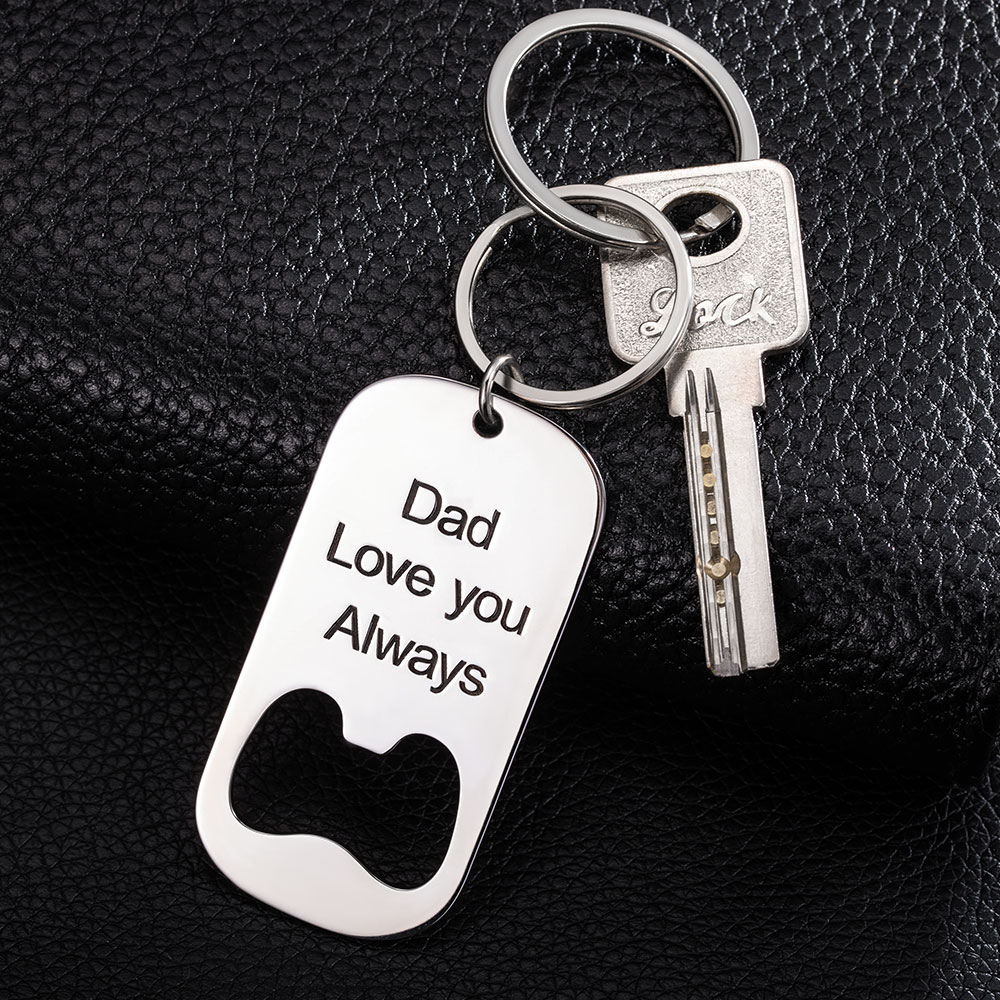 Personalized Dog Tag Bottle Opener Keychain - CALLIE