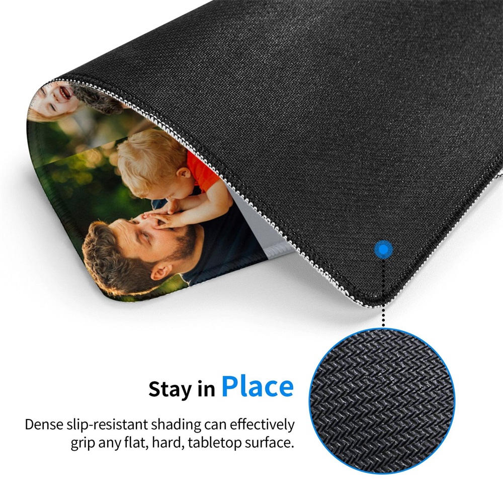 Personalized 6 Photos Non-slip Mouse Pad with Name and Text Father's ...