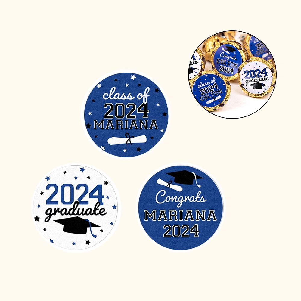Personalized Graduation Stickers for Chocolate Candy 252 Pcs Class of ...