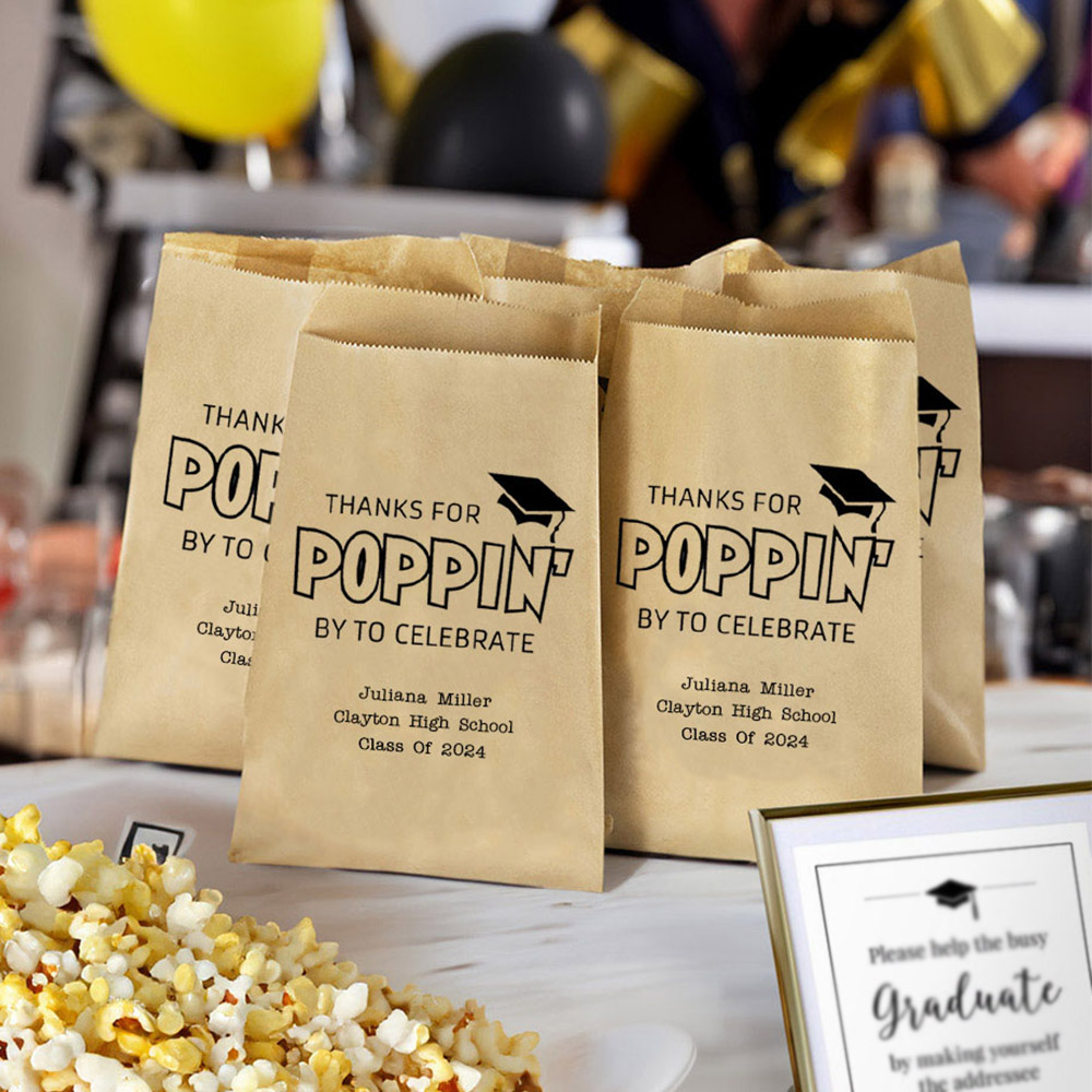 Personalized Thanks for Poppin Food-grade Popcorn Cookie Bags with Name ...