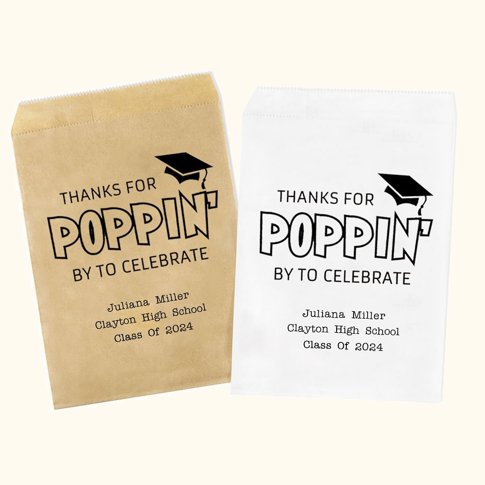 Personalized Thanks for Poppin Food-grade Popcorn Cookie Bags with Name ...