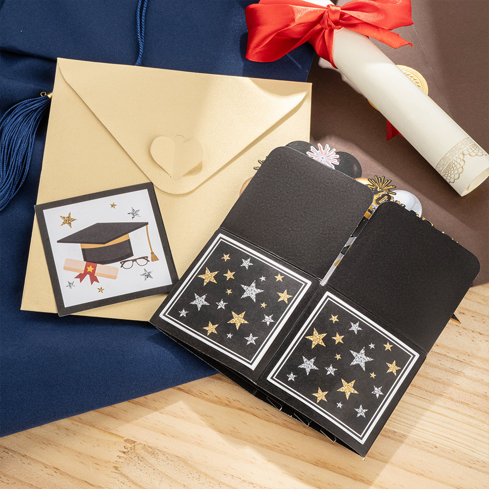 Personalized Handmade 3D Graduation Pop Up Box Card with Money Envelope ...