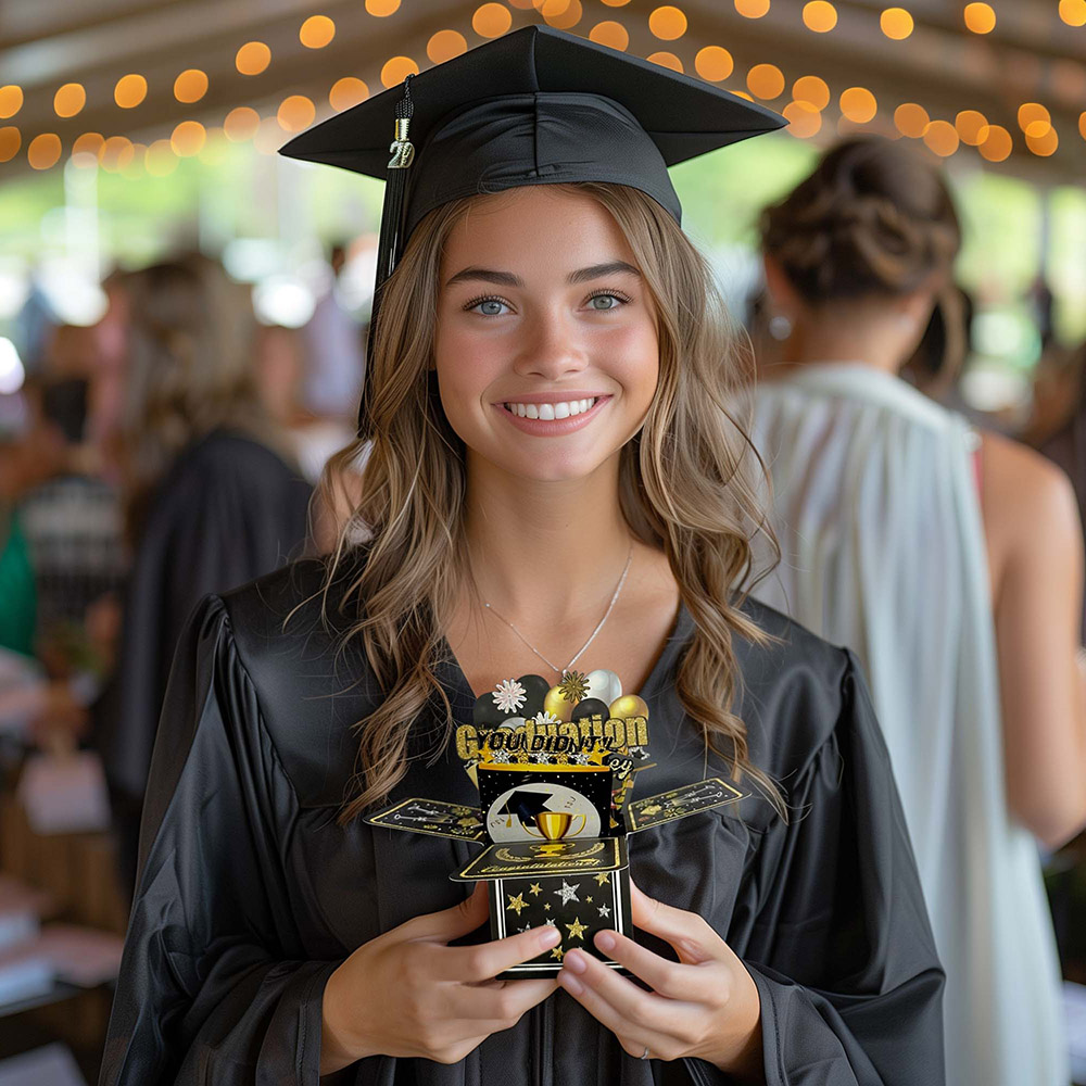 Personalized Handmade 3D Graduation Pop Up Box Card with Money Envelope ...