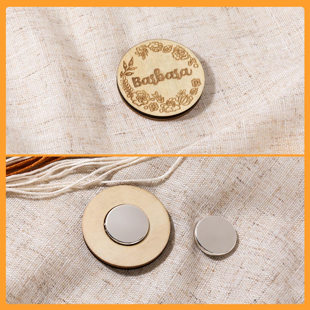 Personalized Magnetic Flower Needle Holder with Engraved Name Birthday ...