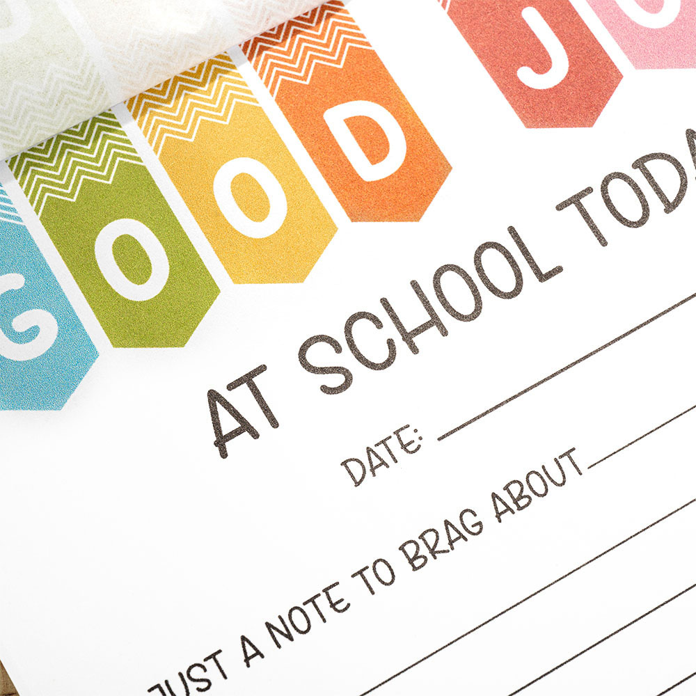 Personalized Colorful At School Today Notepad with Name Teacher's Day ...