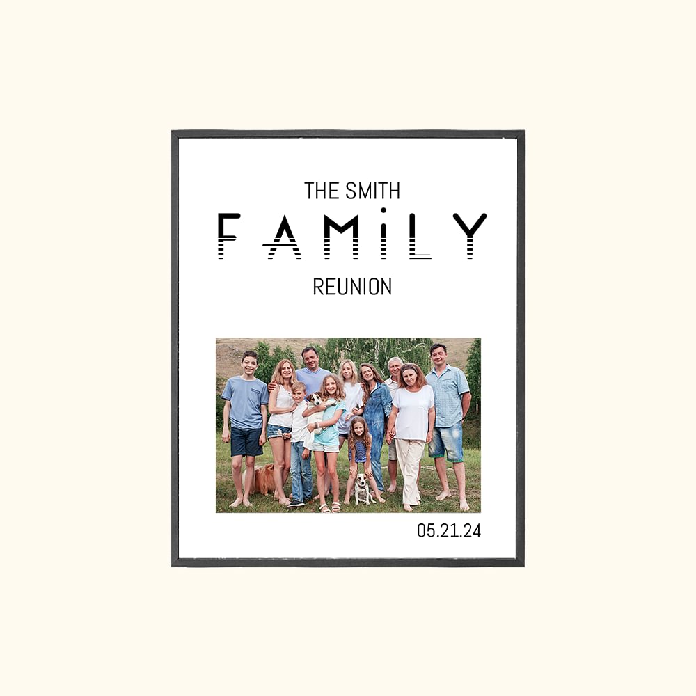 Personalized Family Reunion Photo Frame with Date Birthday Housewarming ...